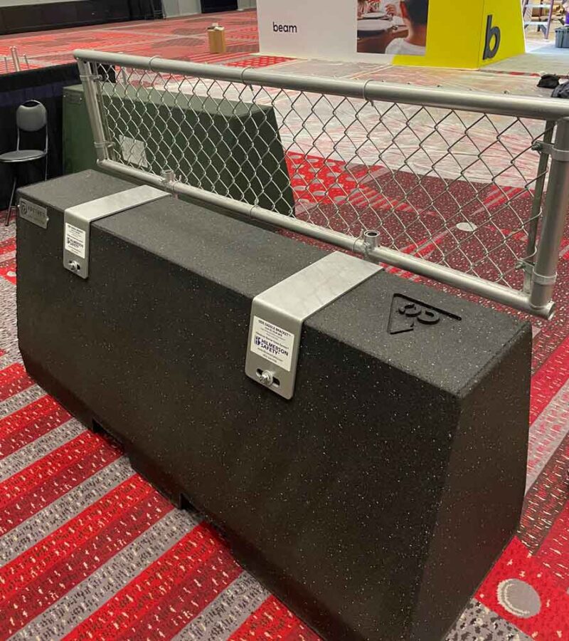 Pretred Showcases Barriers From Recycled Tires With Hilmerson Barrier ...